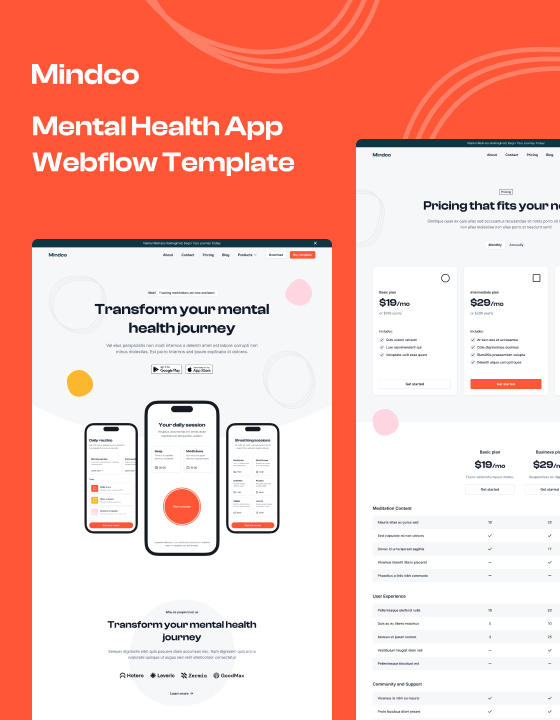 Mindco - App HTML5 Responsive Website Template